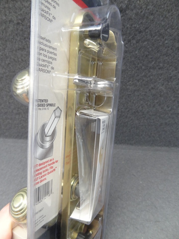 NEW Larson Brass QuickFit Storm Door Handle Set Lockset Patio 20297807 ...