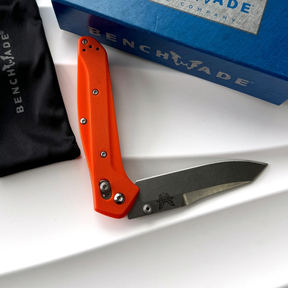 Benchmade 940 CUSTOM OSBORNE G10 Orange Handle S30V Blade Steels ...