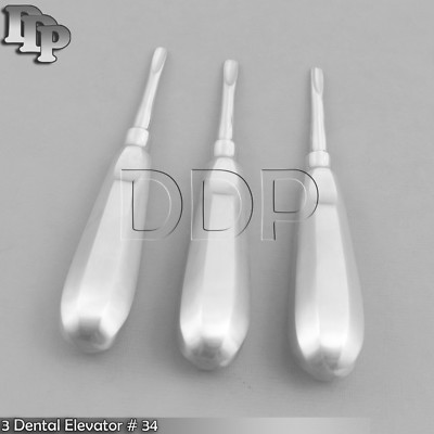3 Dental Elevator # 34 Surgical Dental Instrument | eBay