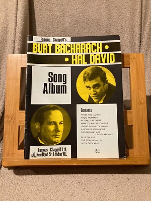 Burt Bacharach & Hal David Song Album partition chant piano accords ed ...