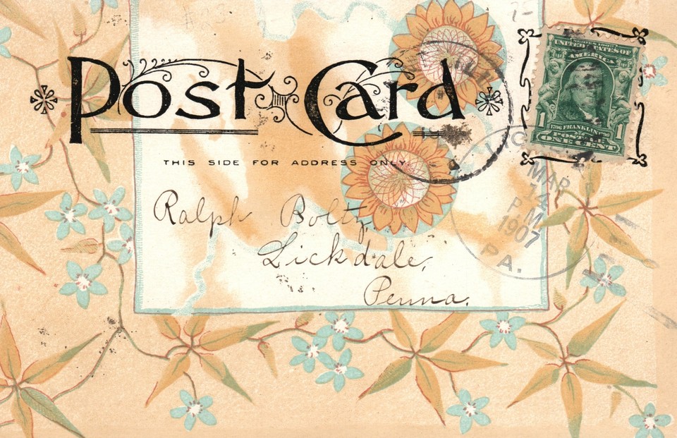 Vintage Postcard I Seal This Letter For You On Your Birthday Natal Day ...