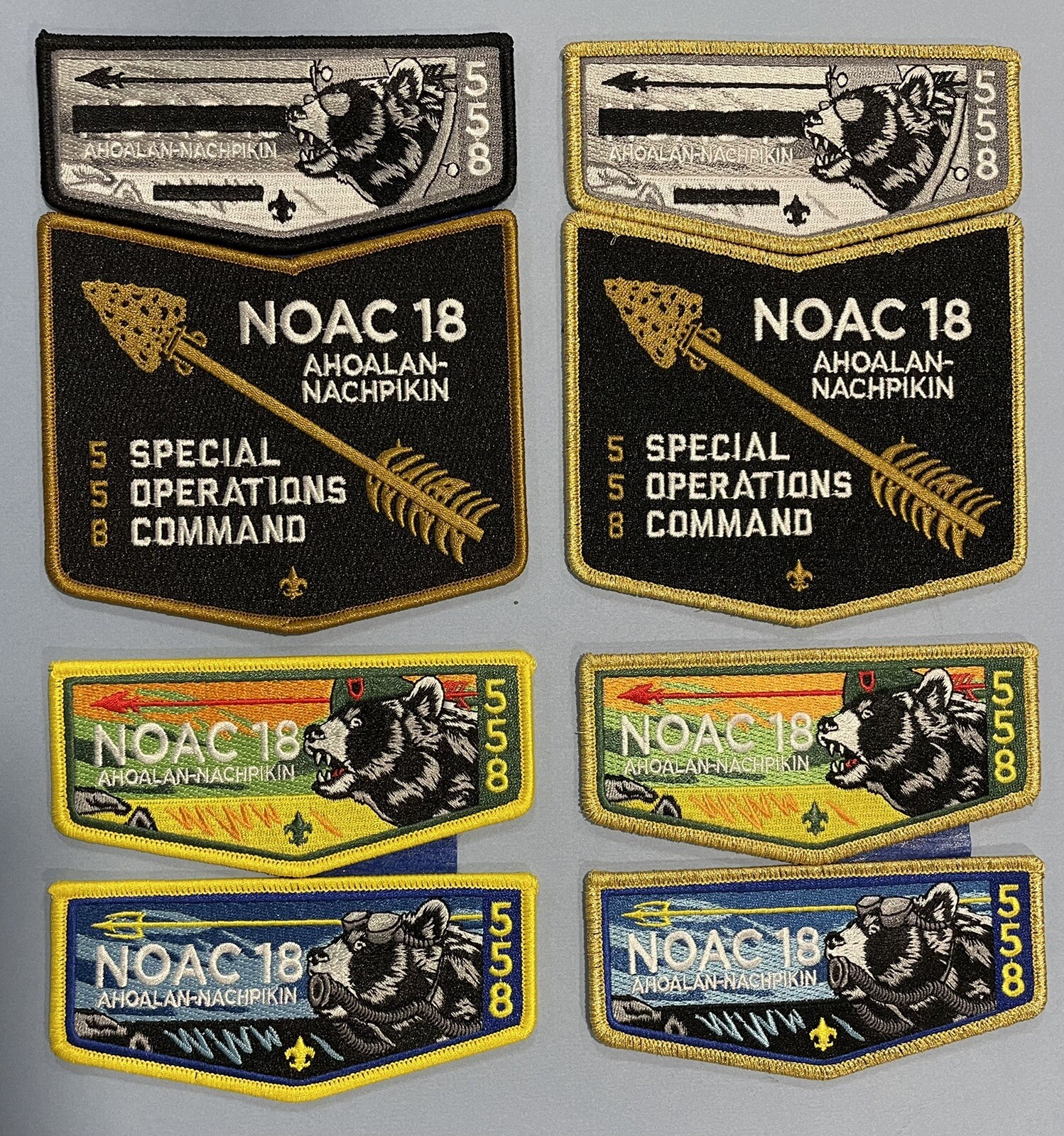 OA LODGE 558 AHOALAN NACHPIKIN NOAC 2018 MILITARY 2-PIECE SETS FLAPS ...