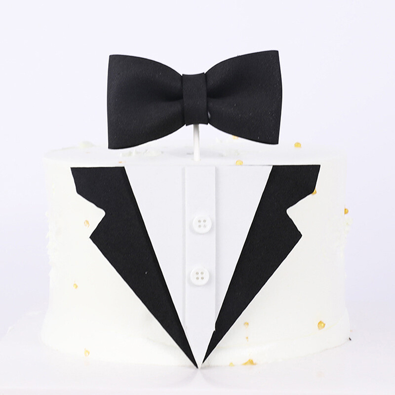 Bowtie Collar Decorating Tool Men Suit Cake Topper Cupcake Fathers Day ...