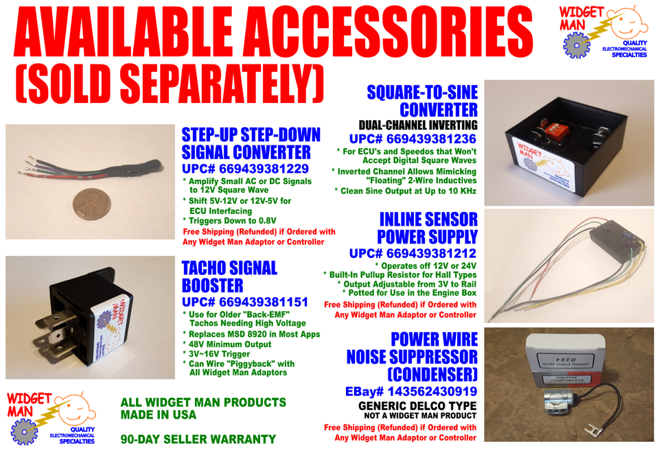 Universal Tach Adapter / Converter, COP-1-2-3-4-5-6-8-10 cyl to any 4-6 ...