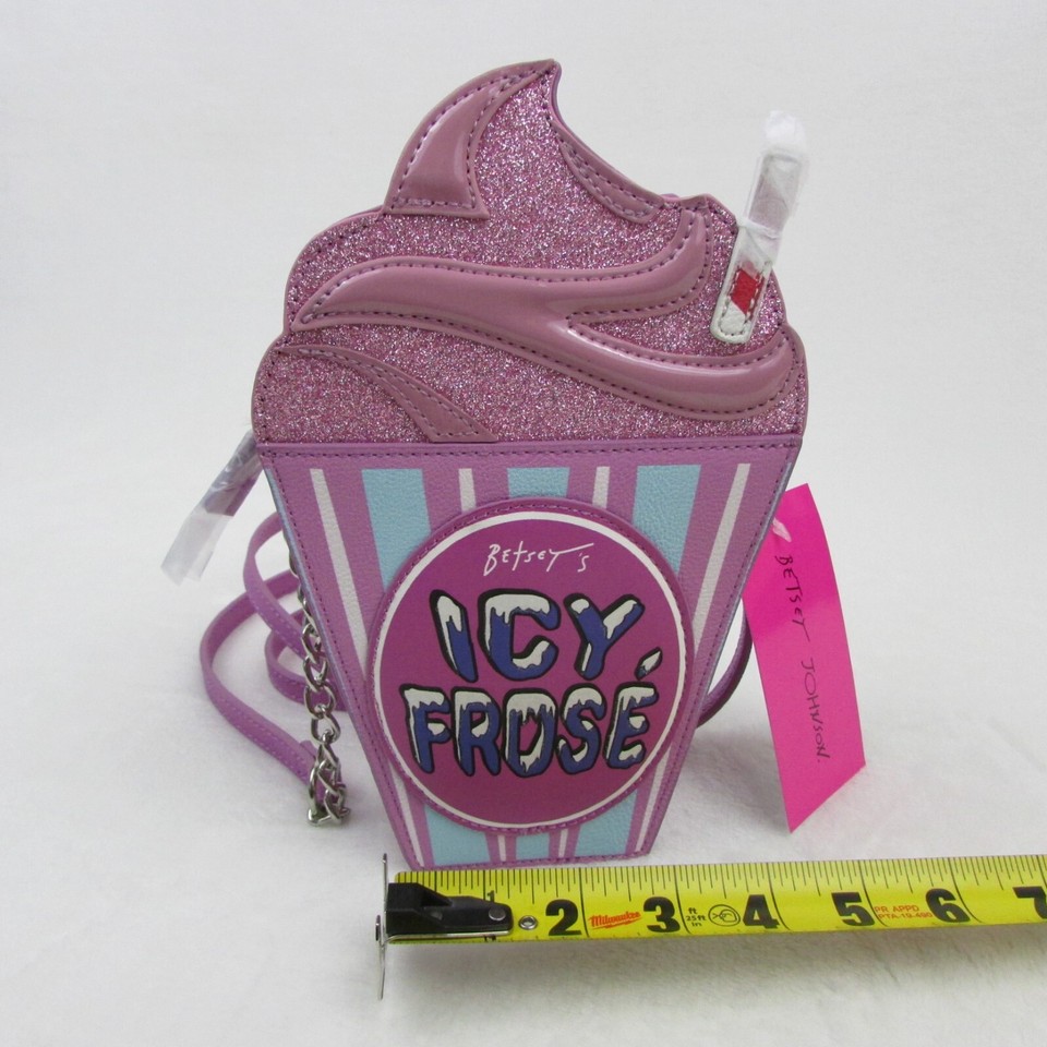 Betsey Johnson Icey Frose Purple Pink Ice Cream Crossbody Purse ...