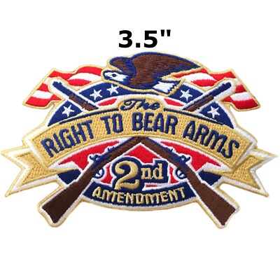 Second 2A Right To Bear Arms Embroidered Patch Hook Loop Applique Eagle ...