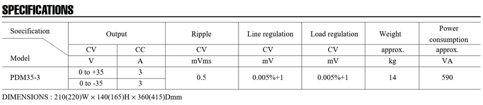 Kikusui Dual Tracking 30V 3A DC Power Supply Model PDM 35-3 | eBay UK