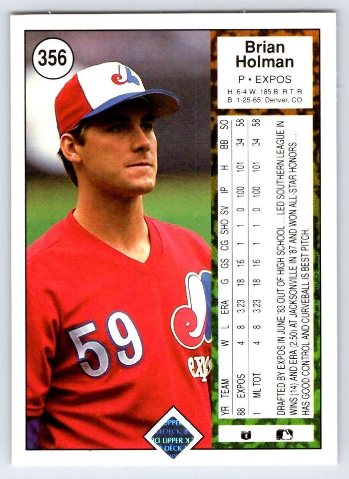 1989 Upper Deck - Brian Holman #356 | eBay