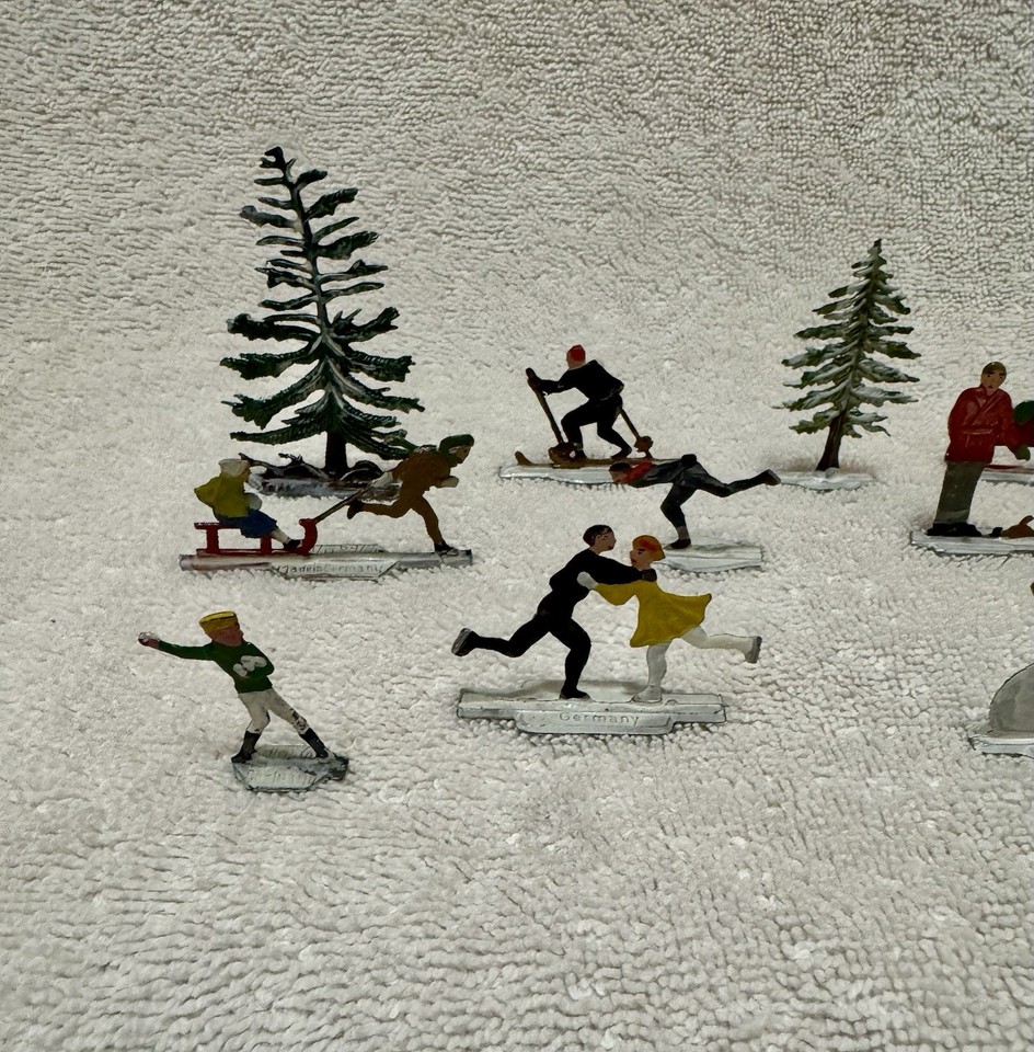 20 Hans Heinrichsen Flat Lead Figures Christmas German Winter Motif ...