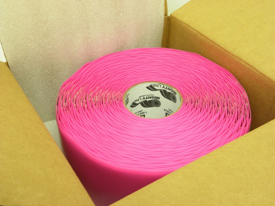 PINK Uline Deluxe Safety PVC Floor Tape S-19125P Mighty Line 4" x 100 ...