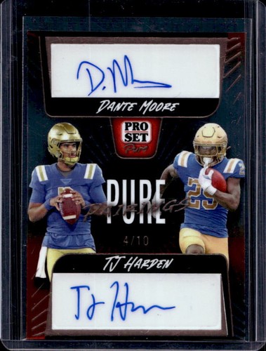 2023 Pro Set Pure Dante Moore TJ Harden Pairings Magenta Spectrum Auto ...