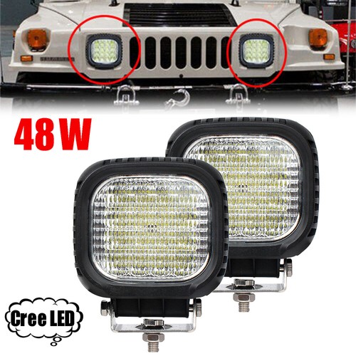 2x 48W Cree LED Fernscheinwerfer Arbeitsscheinwerfer 12V/24V LKW SUV ...