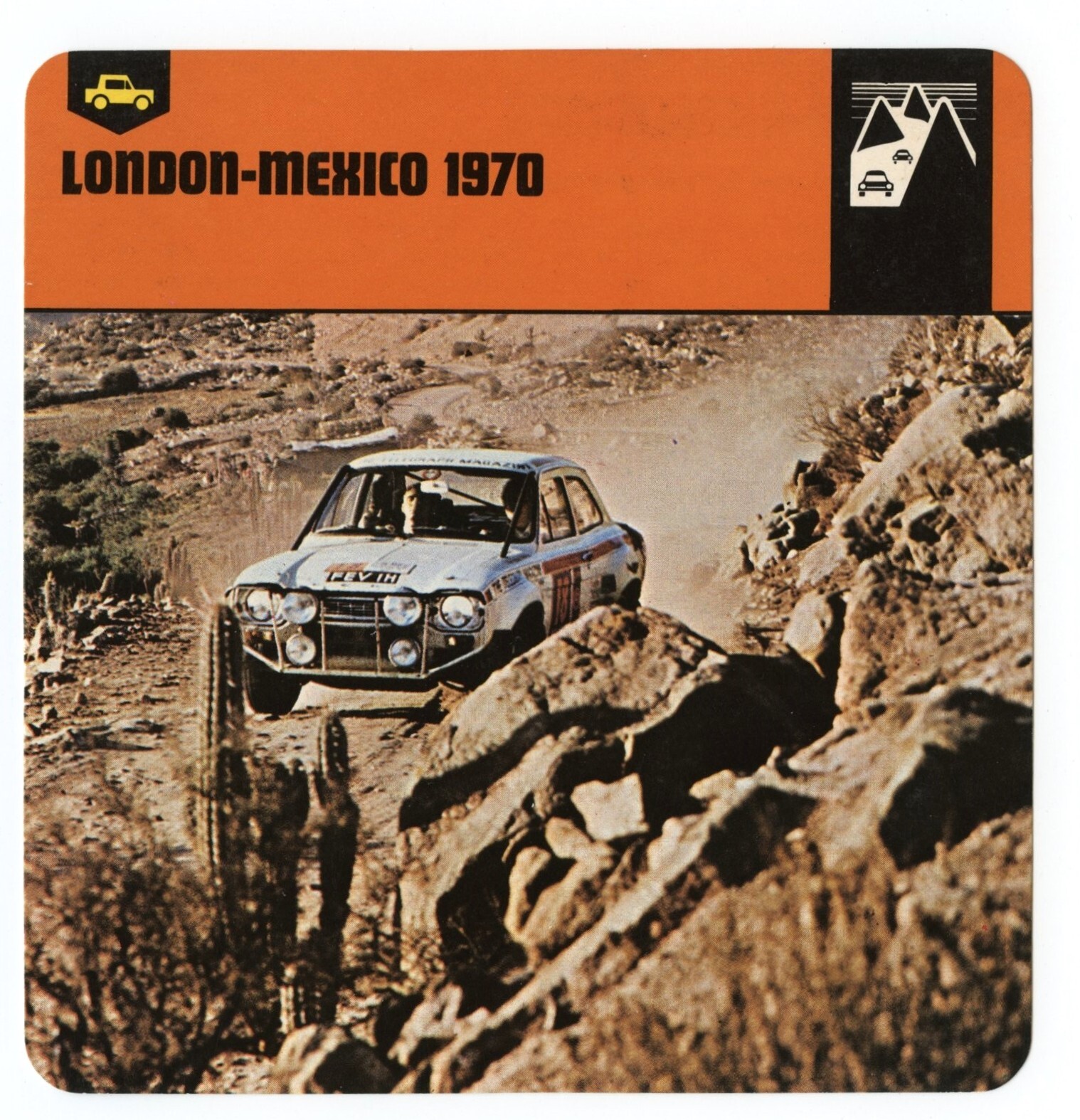 London Mexico 1970 - Racing Rallies Edito Service SA Auto Rally Card | eBay