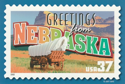 Big Letter Greetings from Nebraska 2001 USPS Souvenir Postcard | eBay