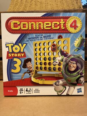 TOY STORY 3 CONNECT 4 GAME DISNEY PIXAR HASBRO MOVIE EDITION WOODY BUZZ ...