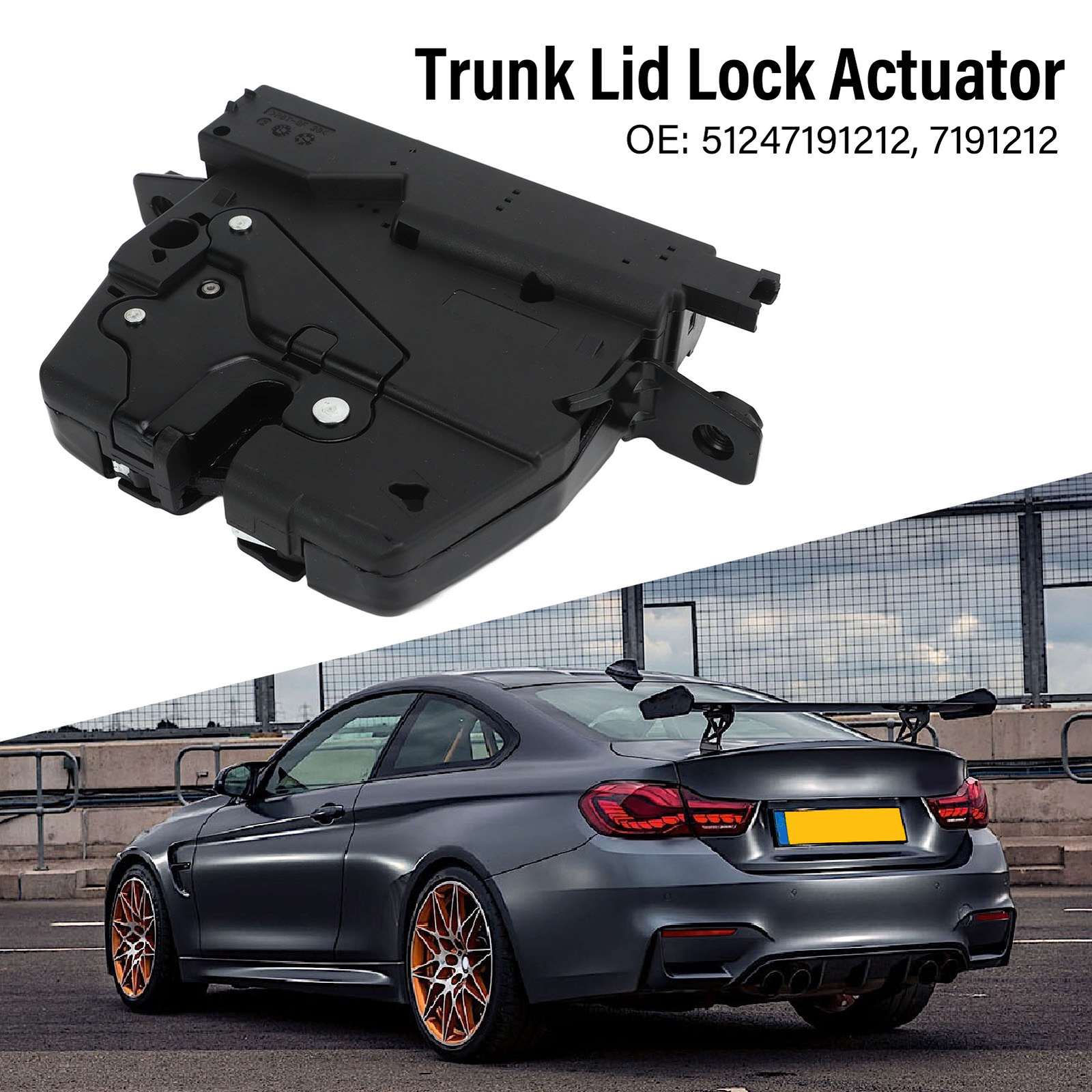 Car Trunk Lid Lock Actuator 4 Pin 51247191212 Tailgate Latch Actuator ...