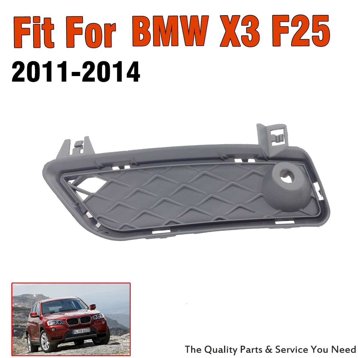 FRONT BUMPER LOWER GRILL COVER MOLDING LEFT 51117249595 for BMW F25 X3 ...