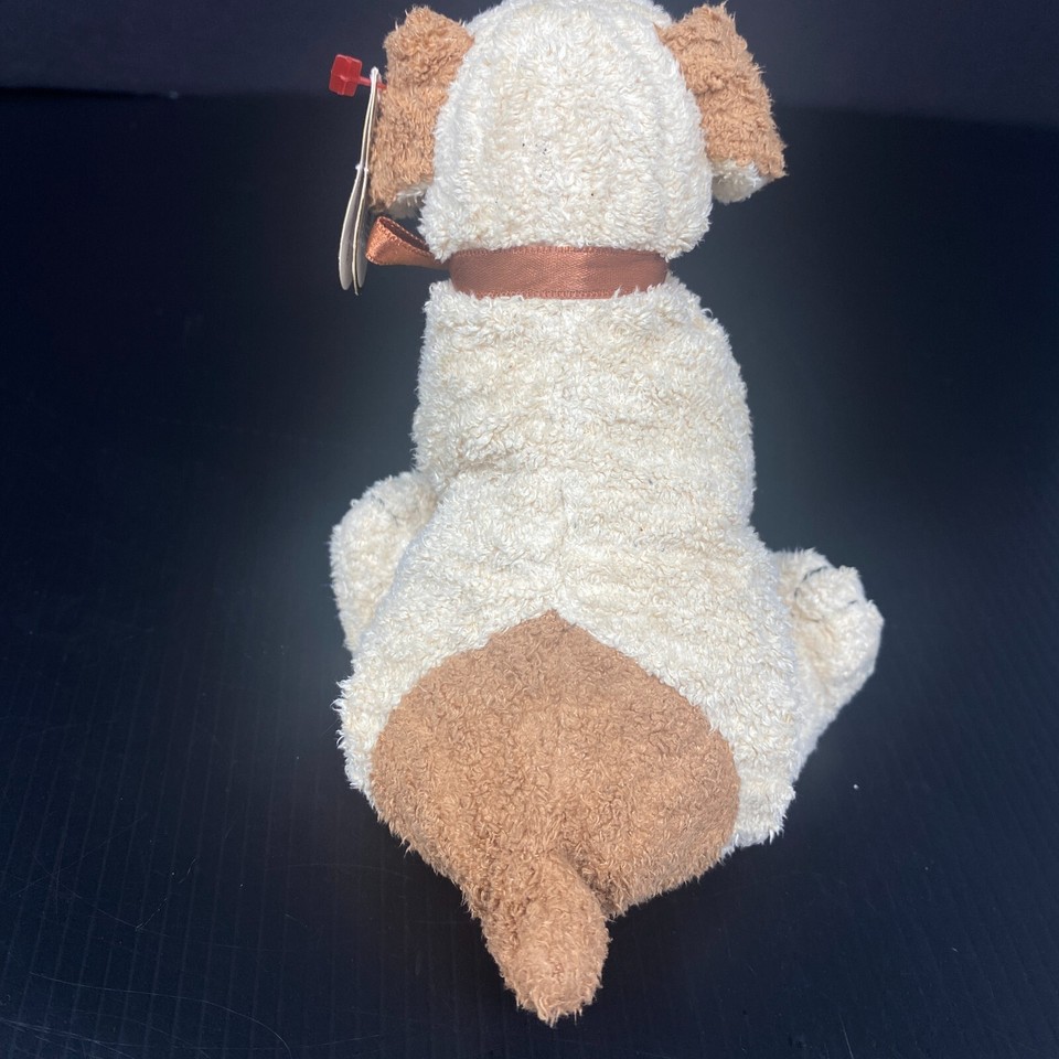 Ty Beanie Babies Rufus the Dog Plush Cream Brown Ears 6” Stuffed Animal ...