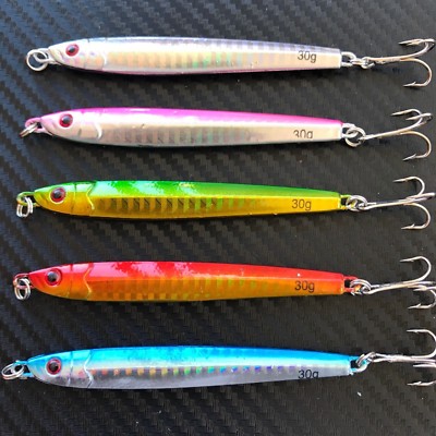 5x 40g Micro Jigs Butterfly Metal Jig Fishing Lure Snapper Jigging Tuna ...