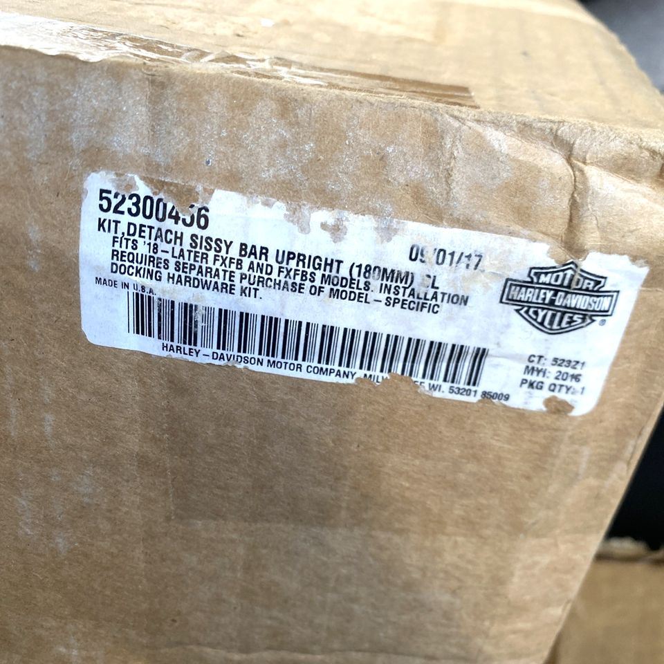 oem Harley 52300456 Black Short Holdfast Sissy Bar Backrest 18-24 Fat ...