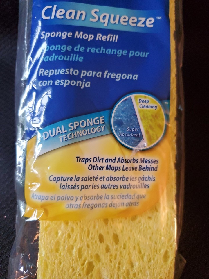 Quickie Clean Squeeze Type S Sponge Mop Refill Yellow | eBay