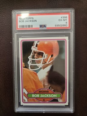1980 Topps Football PSA 7/6 Three Card Lot Plank Warren Jackson RARE ...