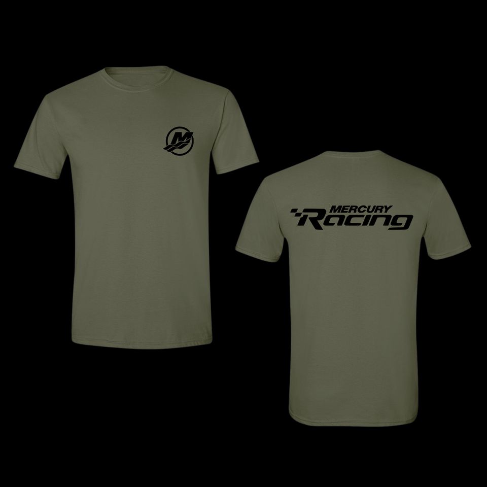 Mercury Mercruiser Boat outboard Racing T-Shirt Free Decal-MORE COLORS ...