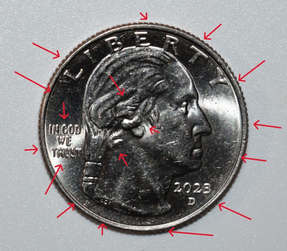 2023 D Edith Kanakaole Quarter Error AM Close Touching, Die Clash Rim ...