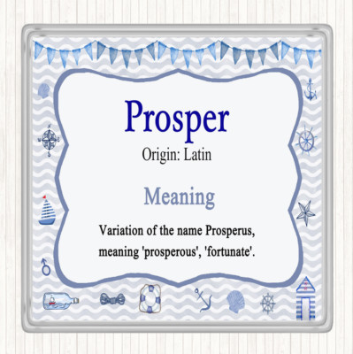 Prosper Name Meaning Drinks Mat Coaster Nautical | eBay UK