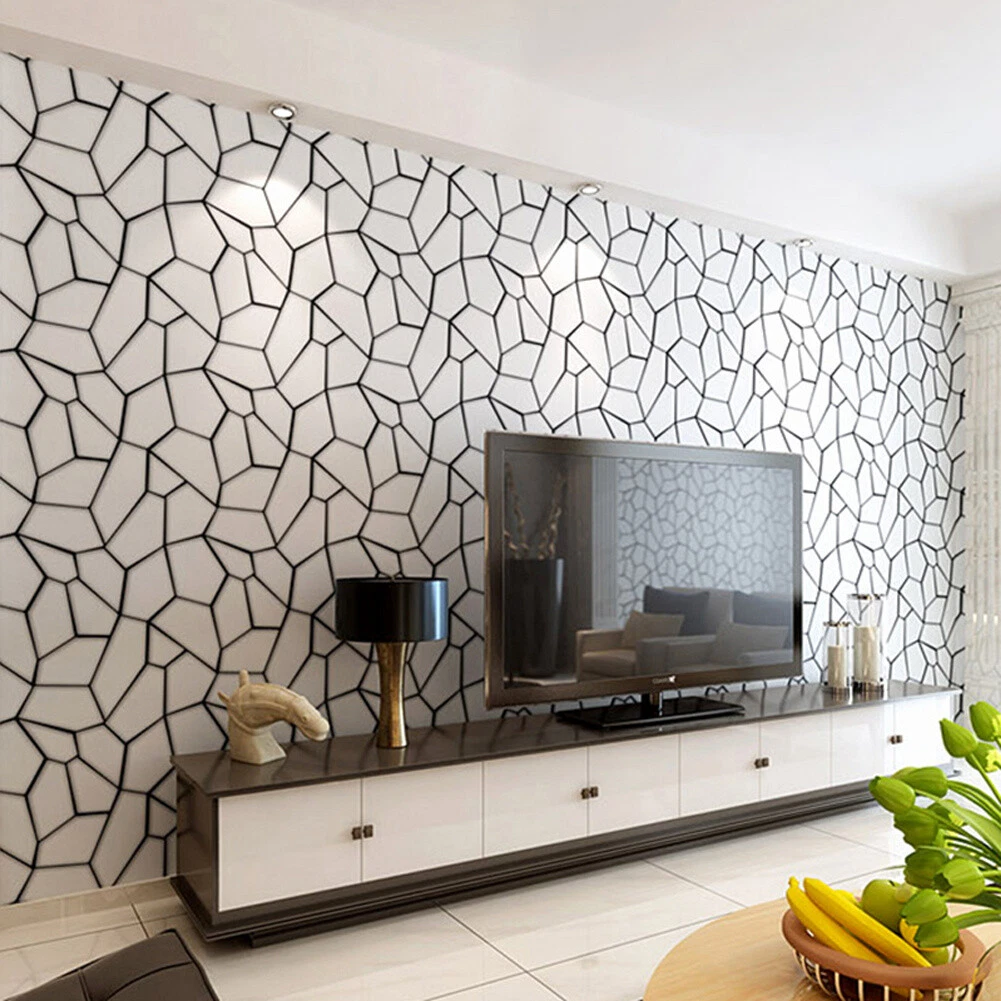 Geometric Wallpaper Living Room Uk | Cabinets Matttroy