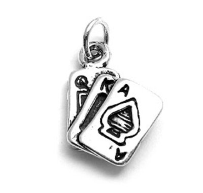 925 Sterling Silver AKQ Playing Cards Charm | eBay