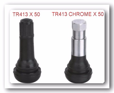 100 Pieces Tire Valve Stems TR413 Black & TR413C Chrome 50 Pieces of ...