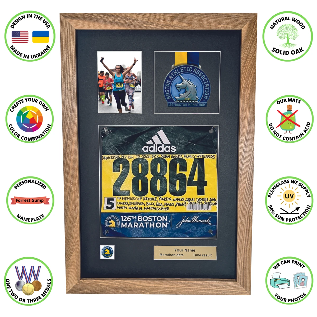 Marathon Medal With Picture Frames