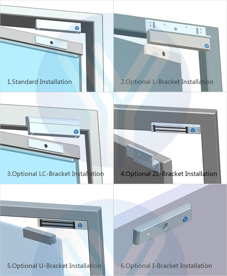 YLI YM-280N(LED) 280Kg/600lbs Single Door Electric Magnetic Lock for ...