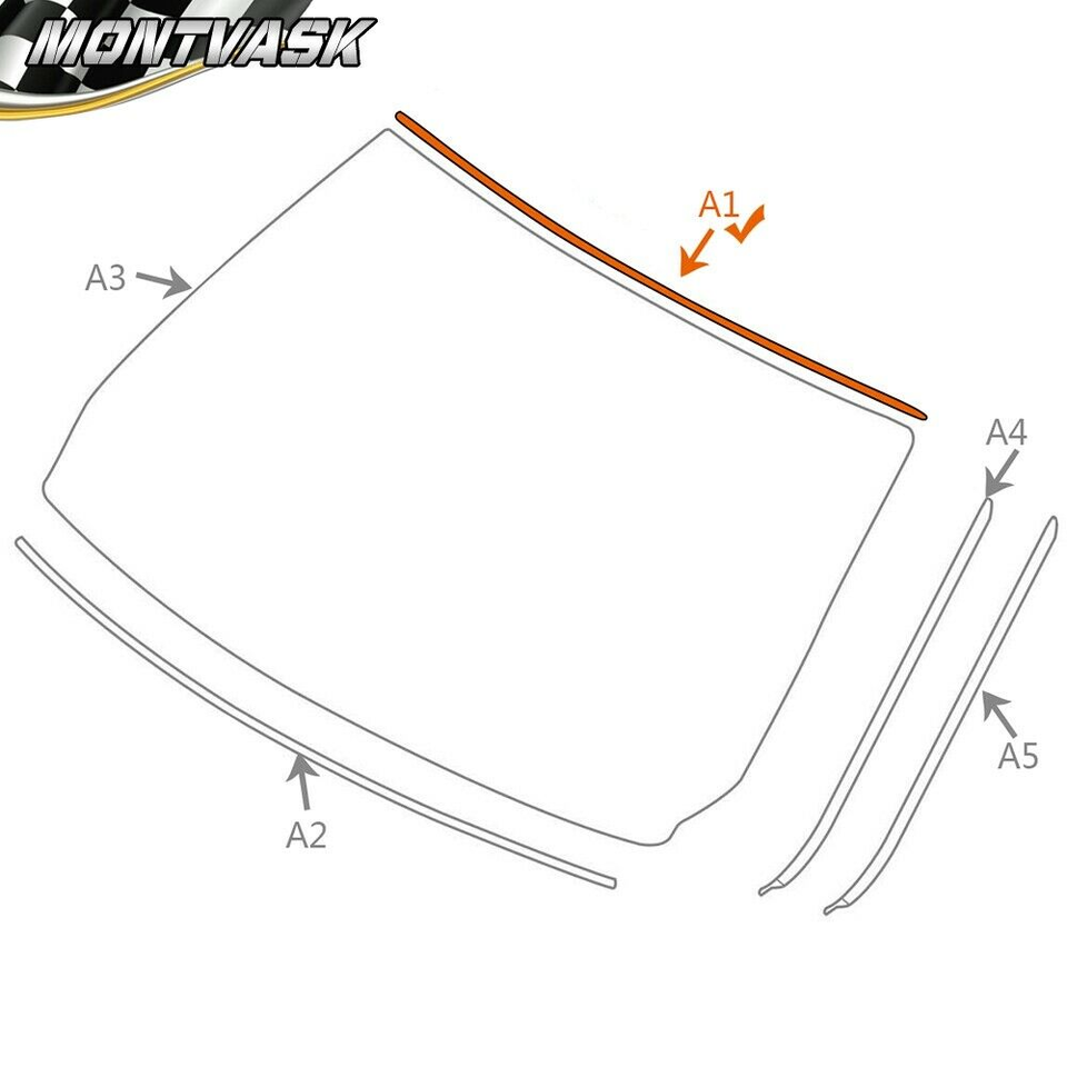 Front Windshield Moulding Weather Strip Molding 51317061967 Fit For BMW ...