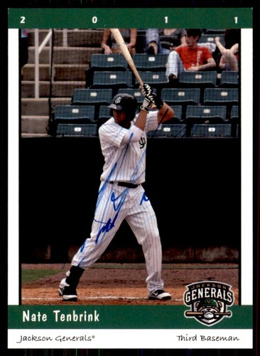 2011 GrandStand Jackson Generals Nate Tenbrink Signed IP AUTO Jackson ...