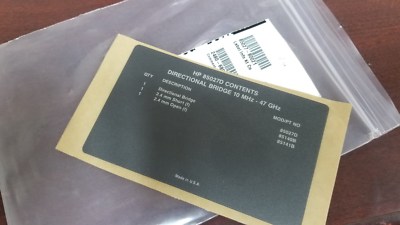 HP 85027D Contents Label NEW! | eBay