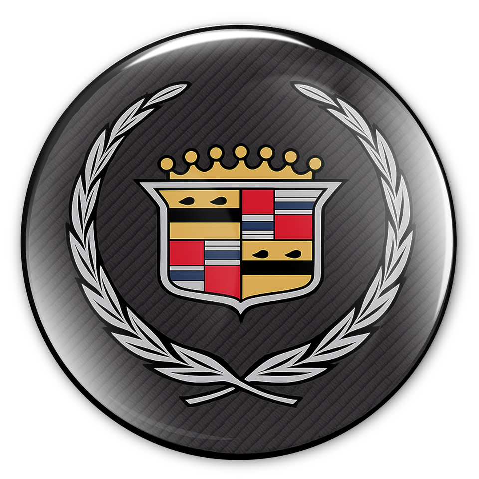 Cadillac Dome Silicon Car Stickers Decals Domed 3D Badge Center Caps 10 ...