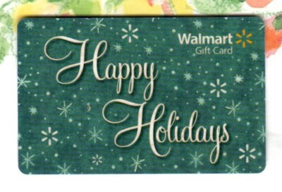 WALMART Happy Holidays, Walmart Logo Snowflakes ( 2010 ) Gift Card ( $0 ...