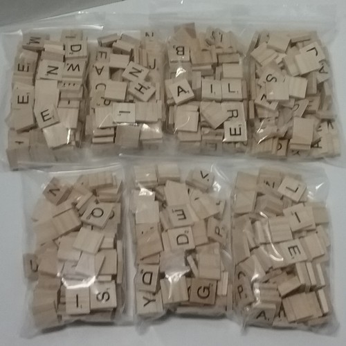 Scrabble letters-Scrabble tiles lot set wood for crafts wooden Lot of ...
