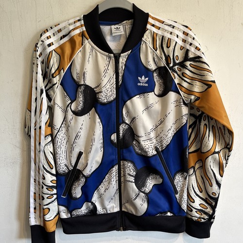 Adidas Originals x FARM Palm Leaf Jacket Small Blue Rio Caju | eBay