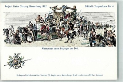13262994 - 7980 Ravensburg Project histor. Festzug 1902 Alemannen unter ...