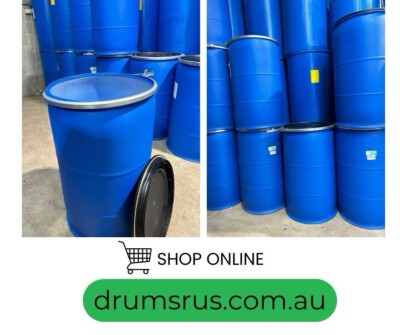 220L Plastic Drum Barrel With Lid And Locking Ring, Food Grade | eBay ...