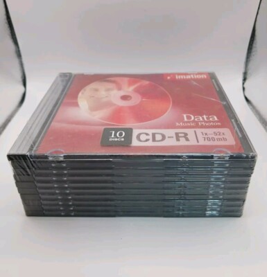 Imation 10 pack CD-R 1x-52x 700MB Music Photos Data NEW Sealed | eBay