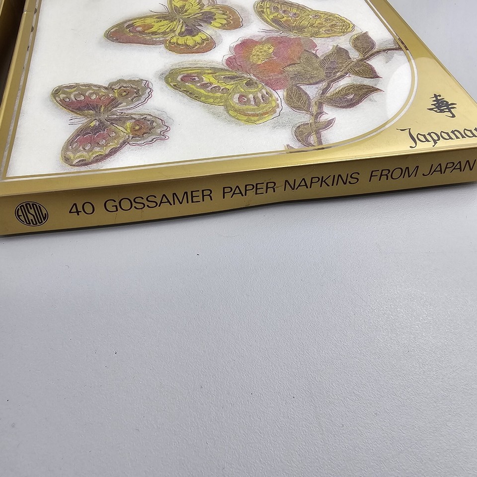 Vintage Lot 160 Japanart Japan Scalloped Square Gossamer Paper Napkins ...