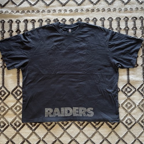 NFL Team Apparel Raiders Football Faded T-shirt XXL Black | eBay