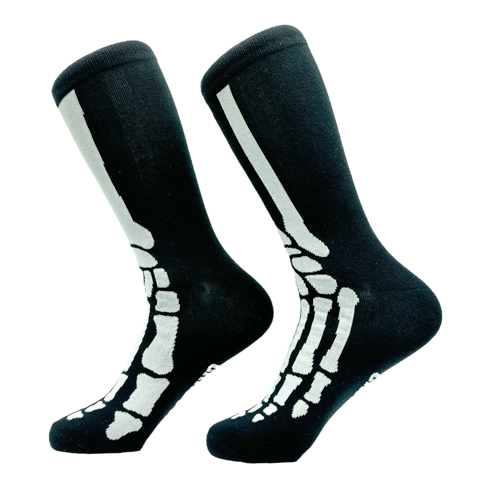 Men's Feet Bones Socks Funny Spooky Skeleton Bone Joke Footwear | eBay