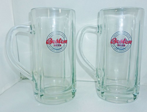 Samuel Adams BOSTON BEER Clear Heavyweight Glass Tankard Cheers ...