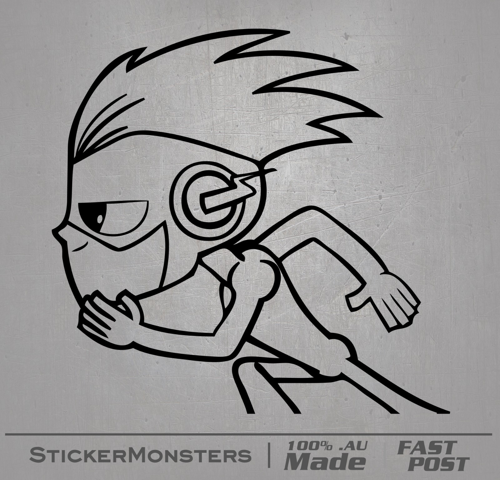 KID FLASH Outline Sticker 144mmW Decal Car Comic Teen Titans Marvel ...