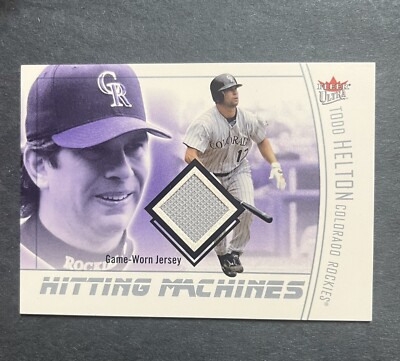 2004 Fleer Ultra Hitting Machines Jerseys Todd Helton #HM-TH Patch | eBay
